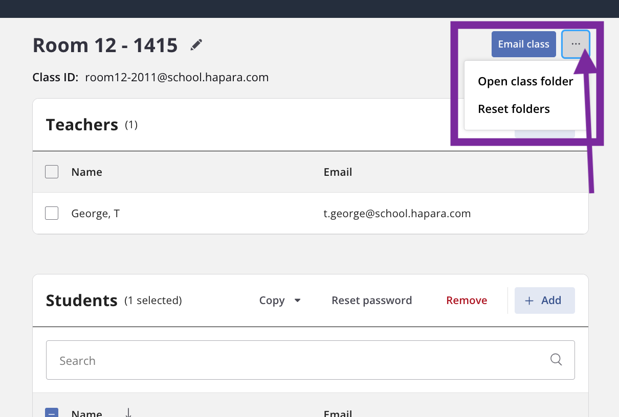 Accessing student folders from Teacher Dashboard – Hapara Support