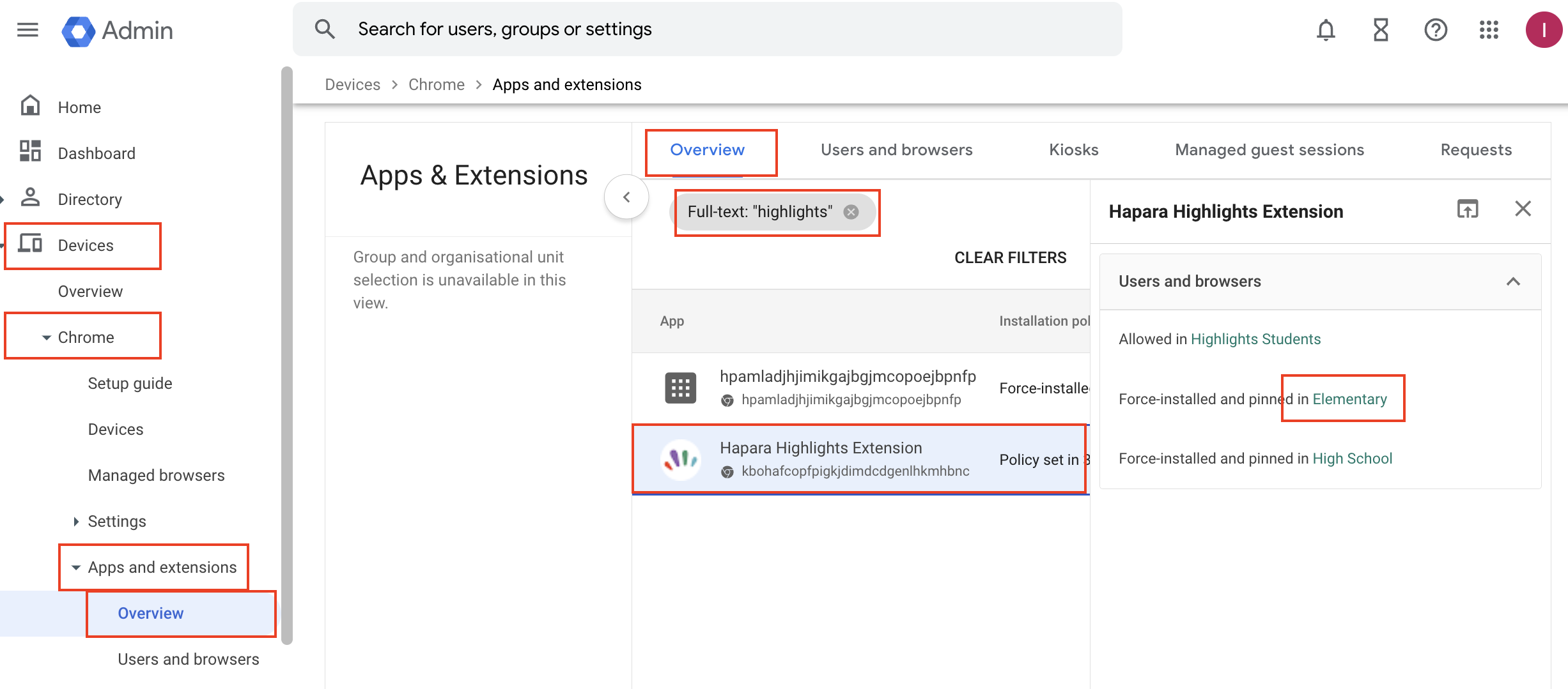 Deploying self-hosted Highlights extension – Hapara Support
