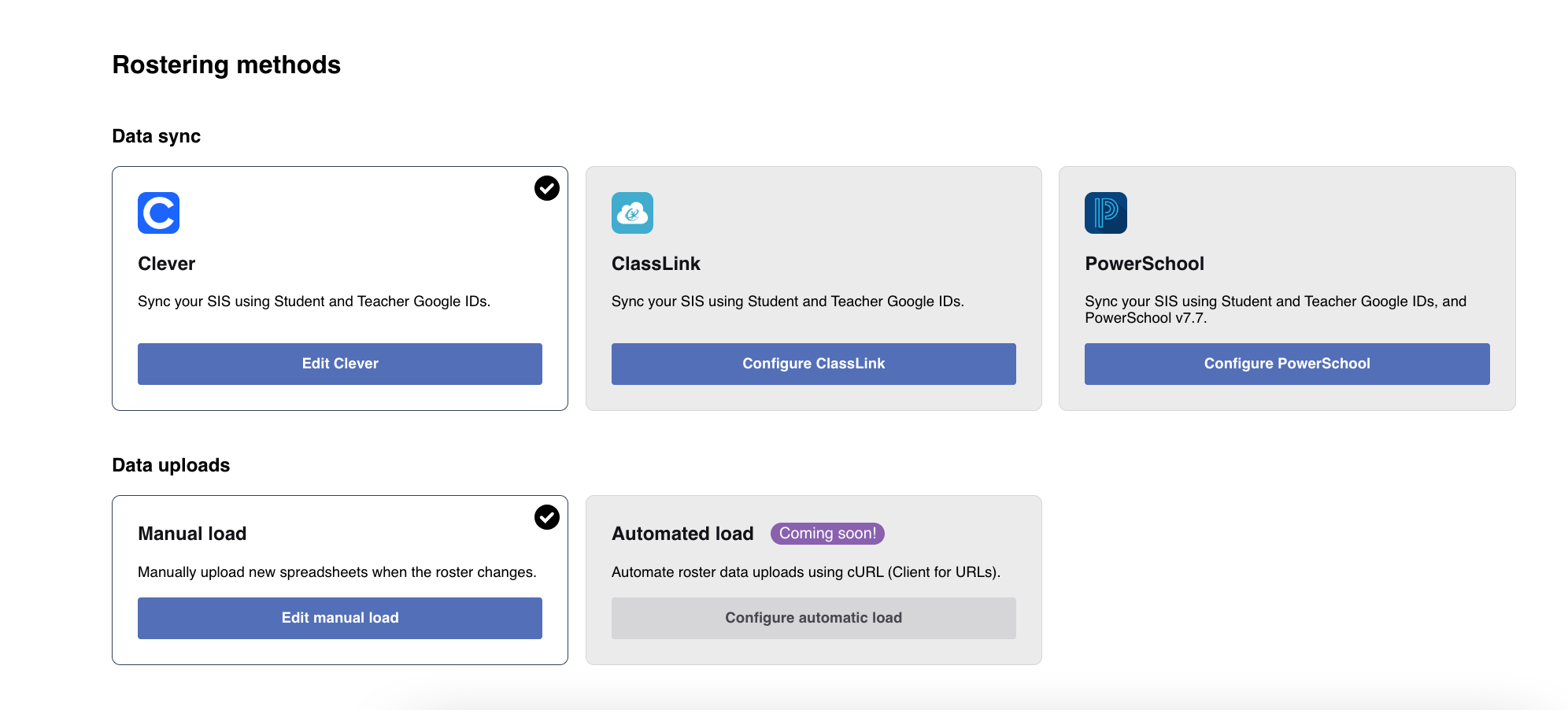 Admin-managed rosters: SIS sync – Hapara Support