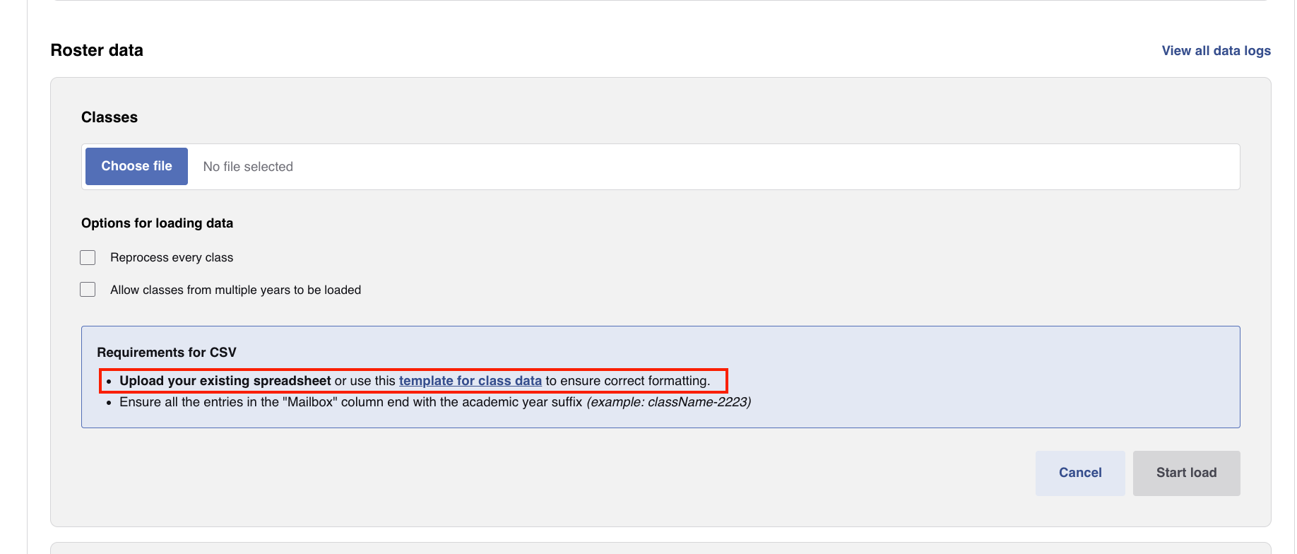 Admin Managed Roster - Manual Load – Hapara Support