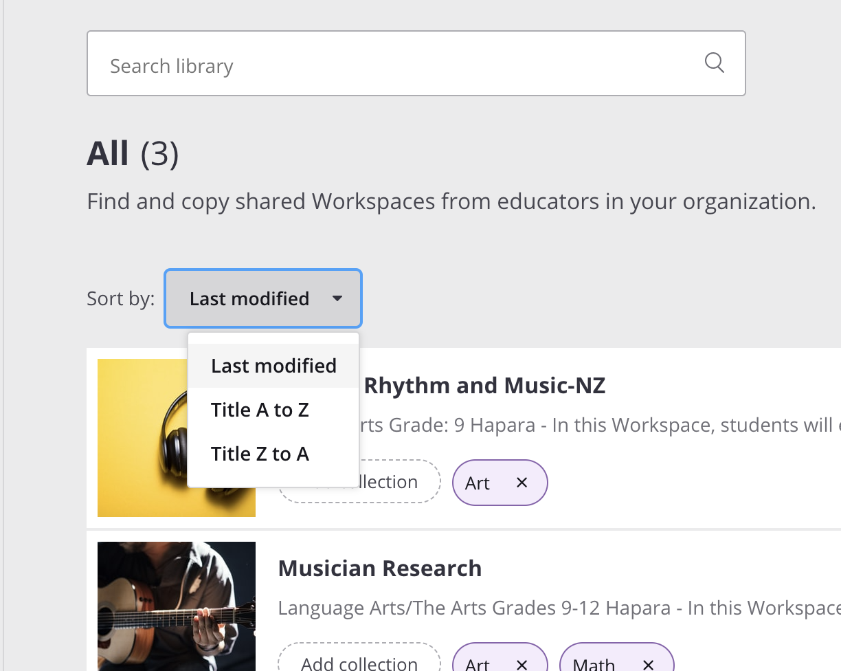Workspace library–how to find and share Workspaces within your ...